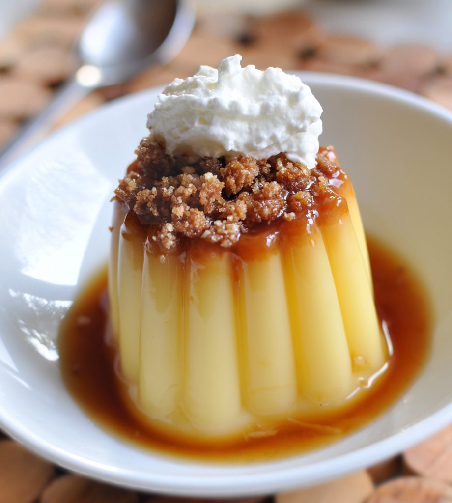 Flanby en crumble de spéculoos - Flanby